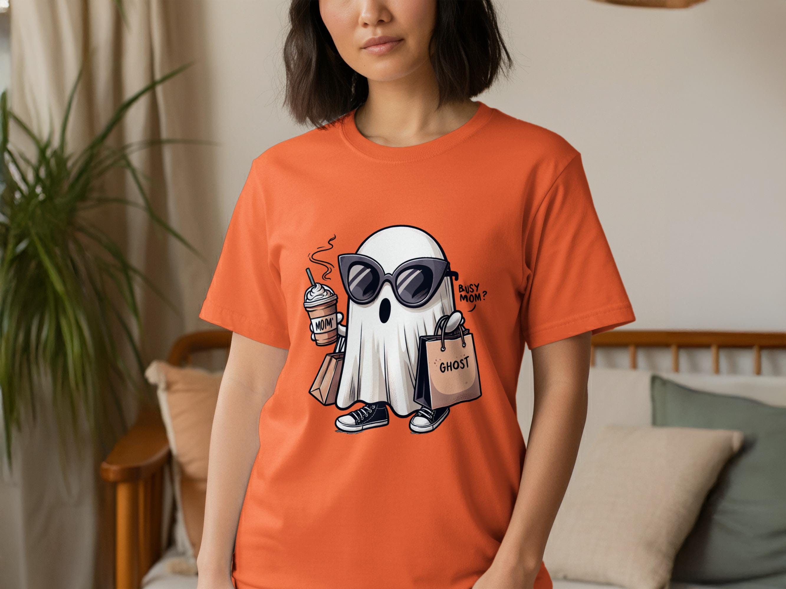 Busy Mom Ghost PNG: Funny Halloween Spooky Season Tee - Etsy