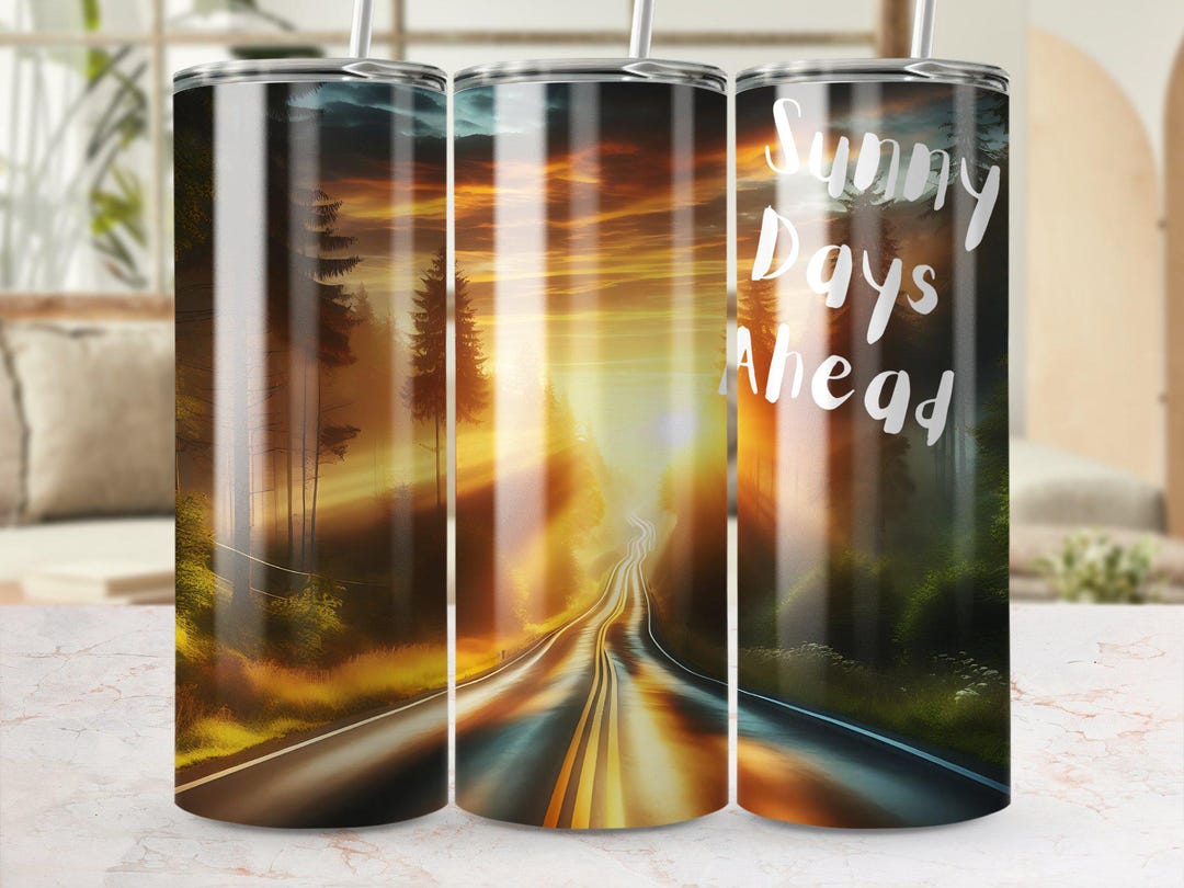 Forest Road Sunrise Tumbler Wrap - 20 Oz PNG (digital Download) - Etsy