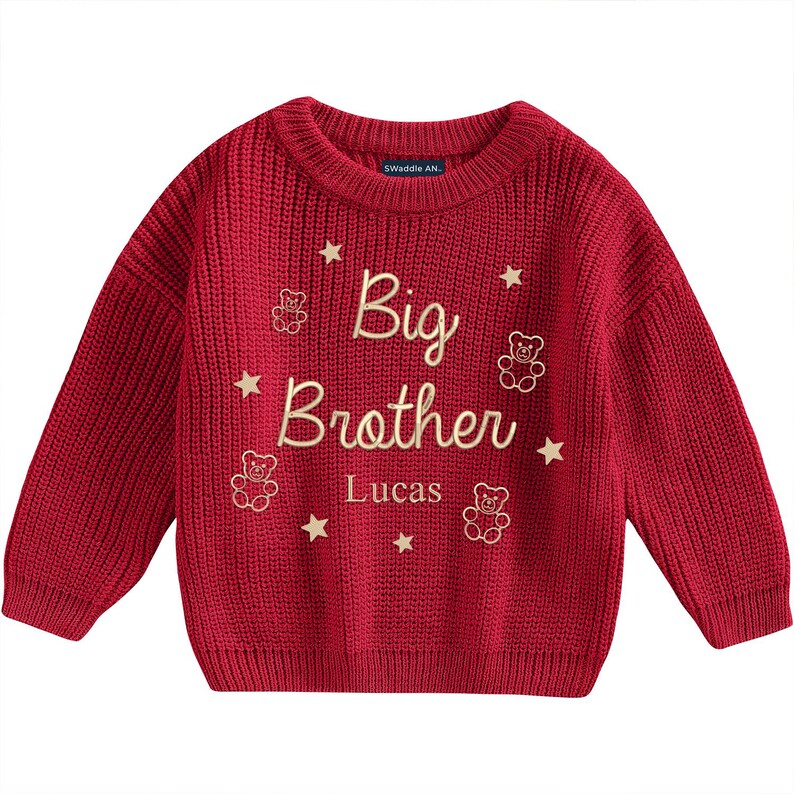 Personalized Matching Sibling Set, Sibling Matching Sweater Set ...