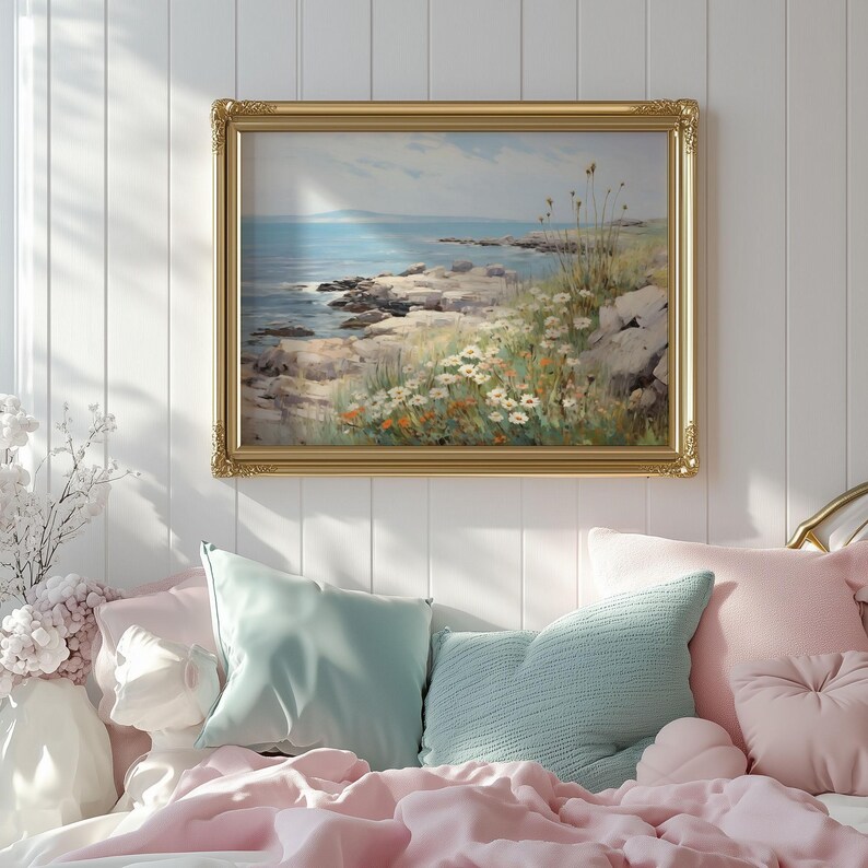 Printable Irish Coast Painting | Instant Digital Download | Vintage ...