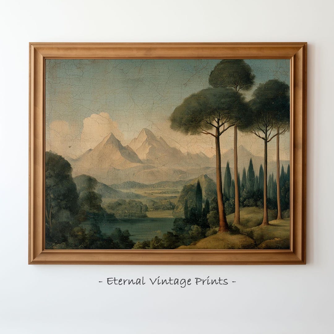Classical Italian Renaissance Landscape Wall Art - Digital Download ...