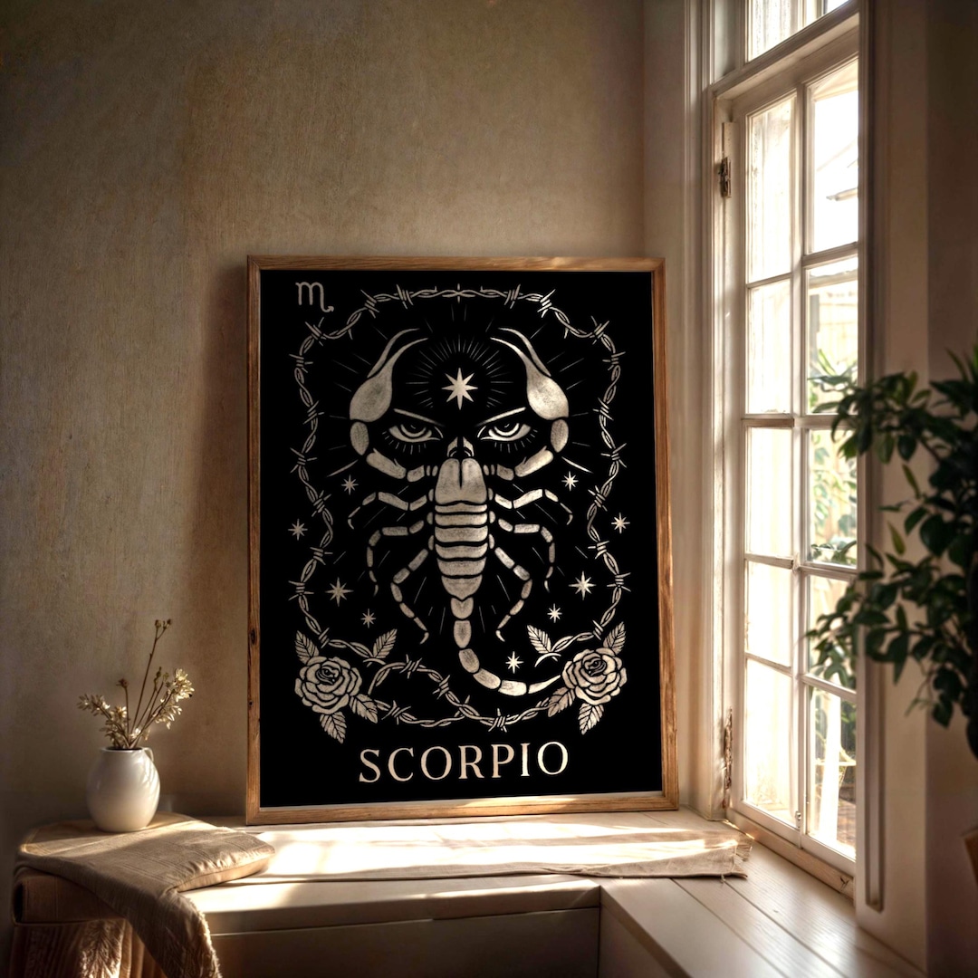 SCORPIO - Wall Art | Zodiac | Astrology | Horoscope | Moon | Walldecor ...