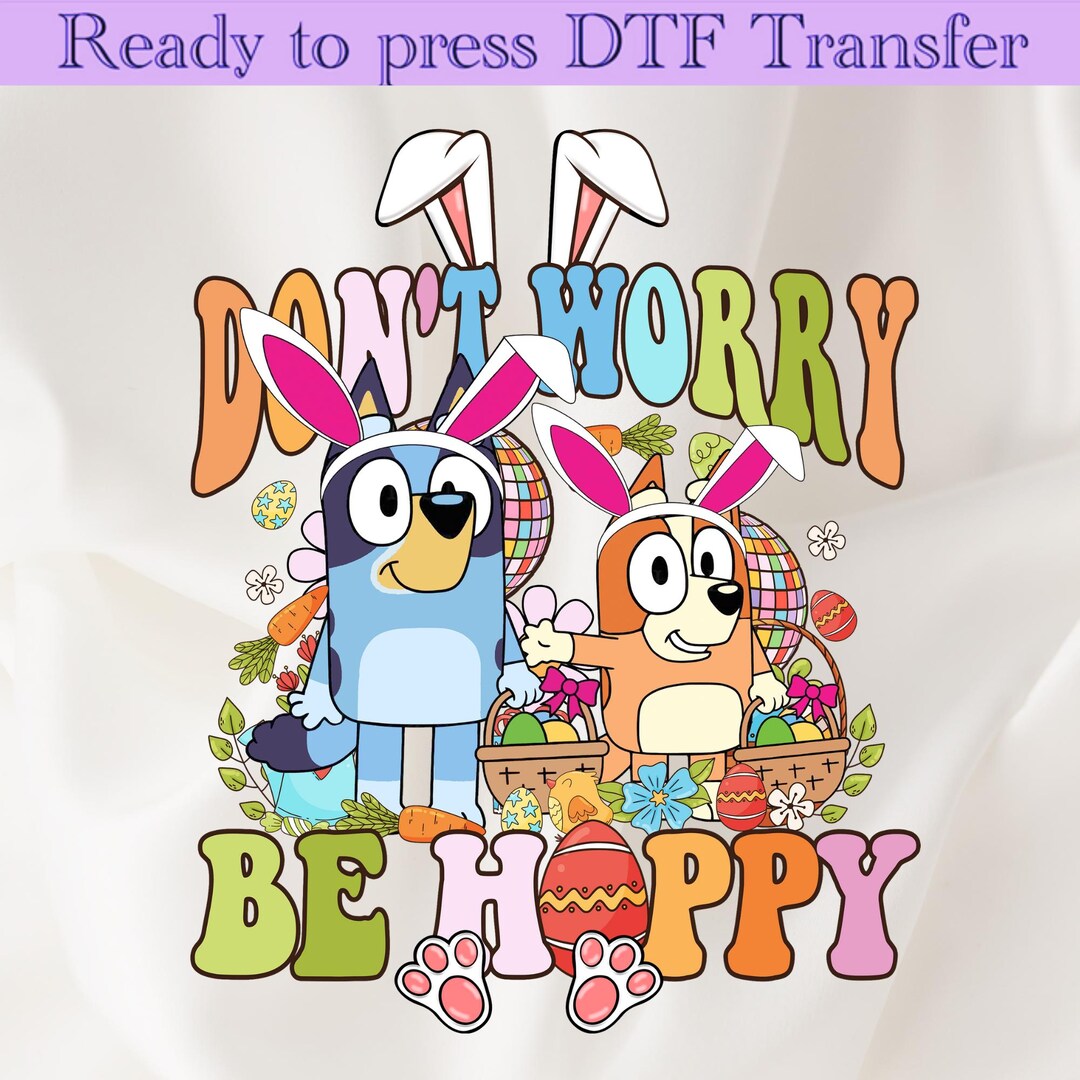 Custom Bluey Family Ready to Press DTF Print, Bluey Characters Ready to ...