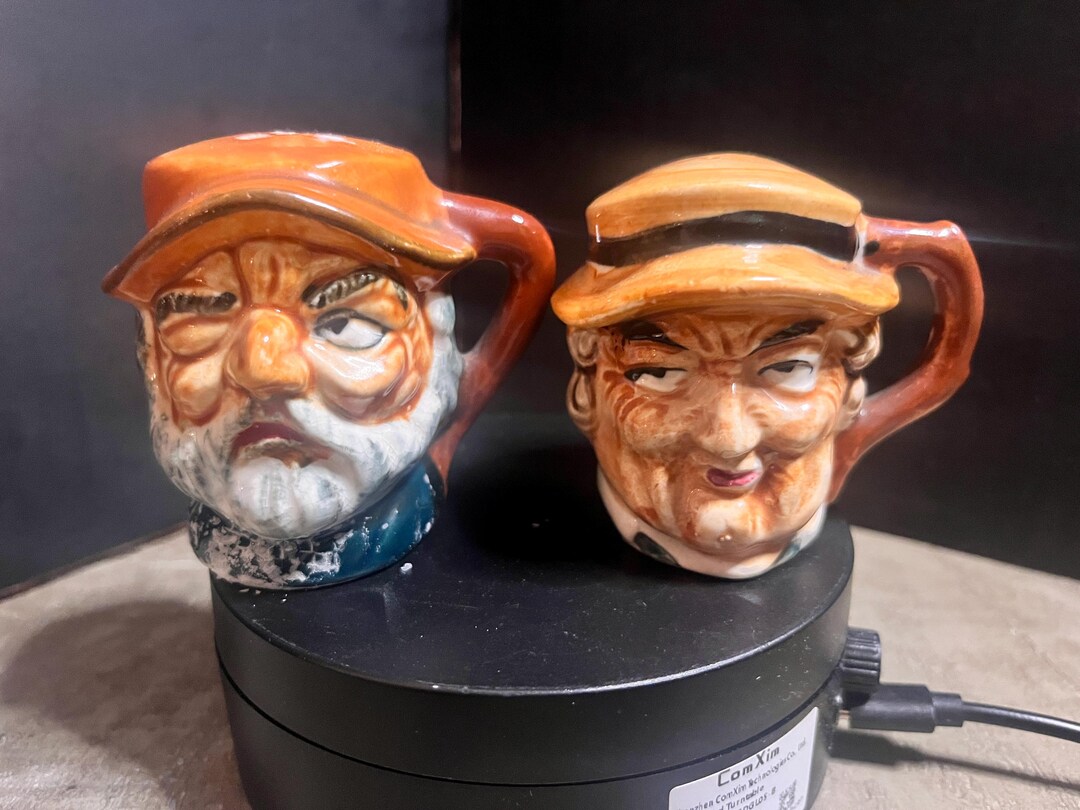Vintage Character Head Salt & Pepper Shakers – Ceramic Figural Faces ...