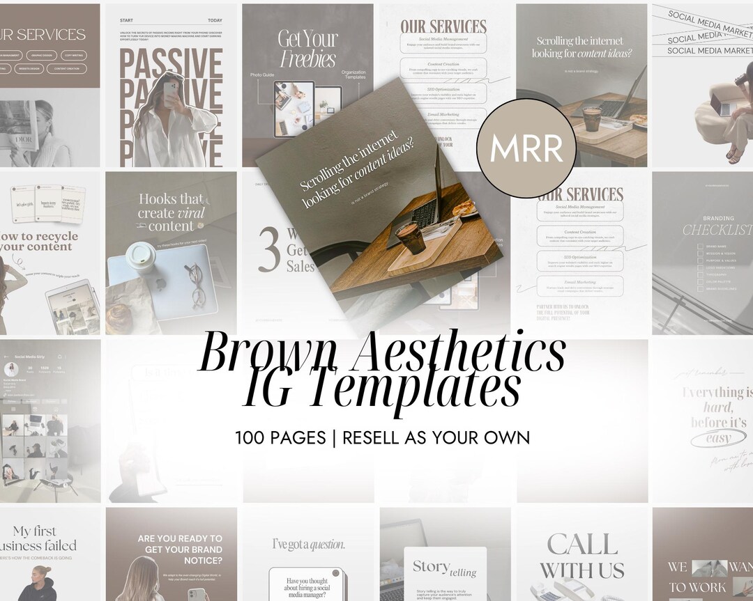 MRR Instagram Templates Aesthetic | Master Resell Rights | Canva ...