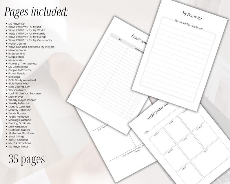 MRR Prayer Journal | Digital Bible Study Journal | Faith Planner ...
