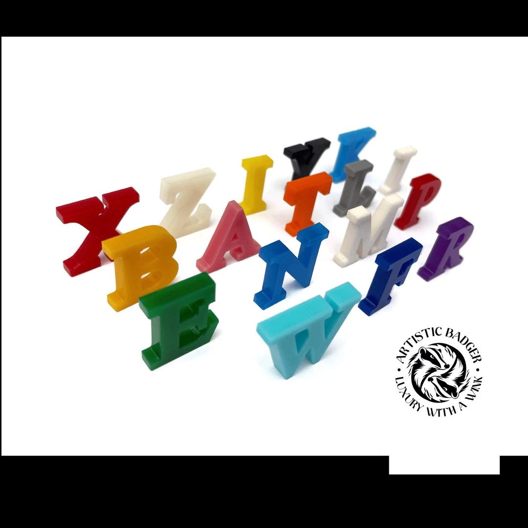 Single Layer English Laser Cut Letters and Numbers | Custom Colored ...