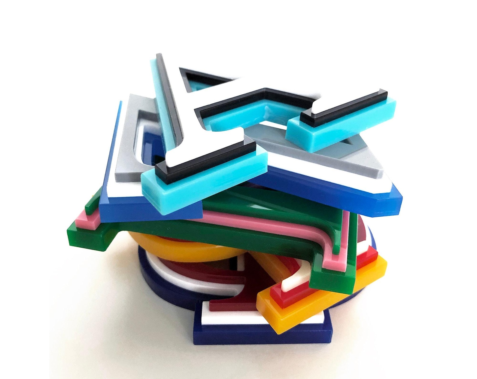 Triple Layer Greek Laser Cut Letters and Numbers | Custom Three Layered ...