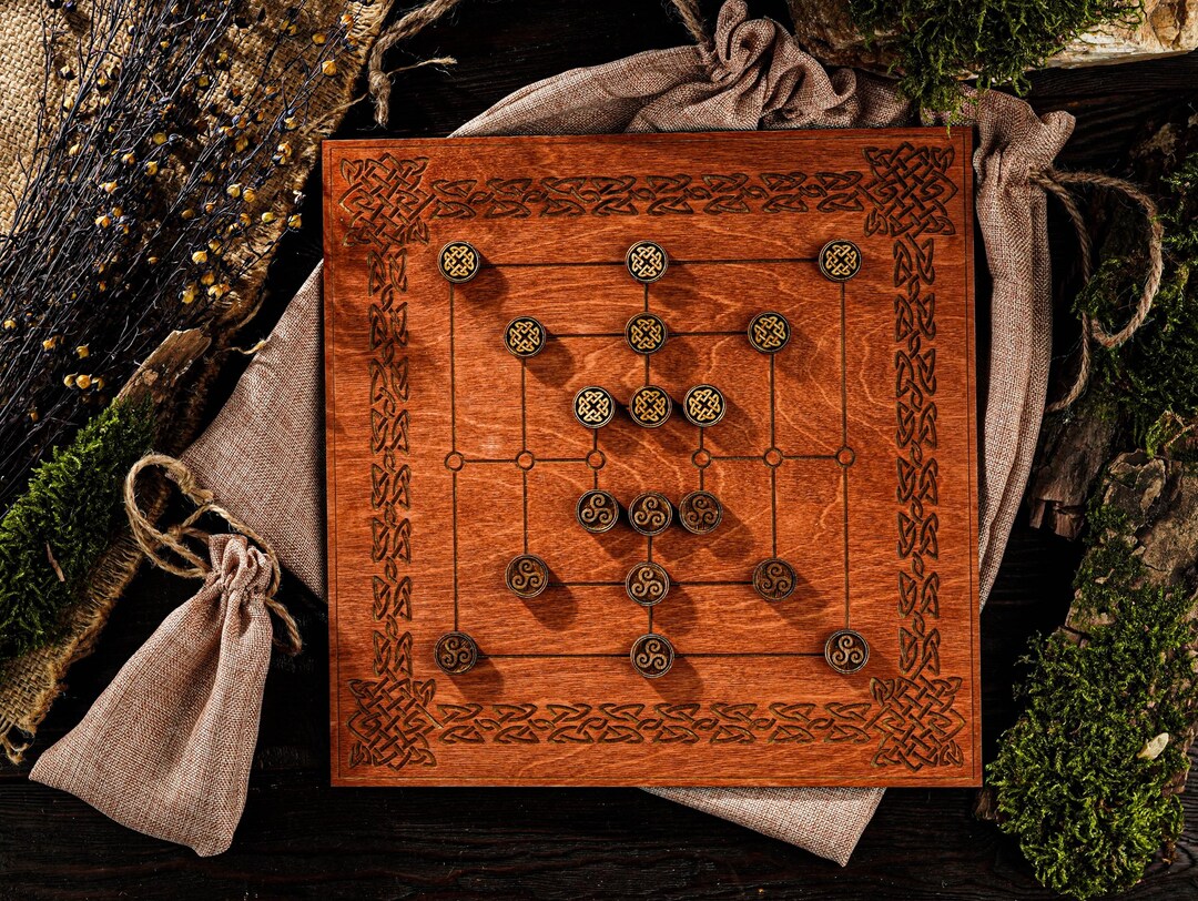 Cowboy Checkers, Nine Mans Morris Board Game, Mill Game, Handmade Game ...