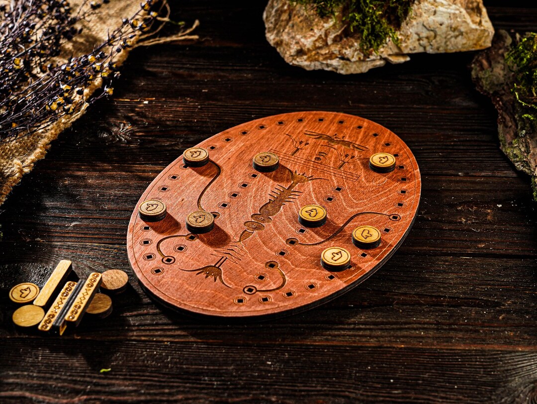 Hounds and Jackals Board Game, Fifty-eight Holes Game, Egyptian Game ...