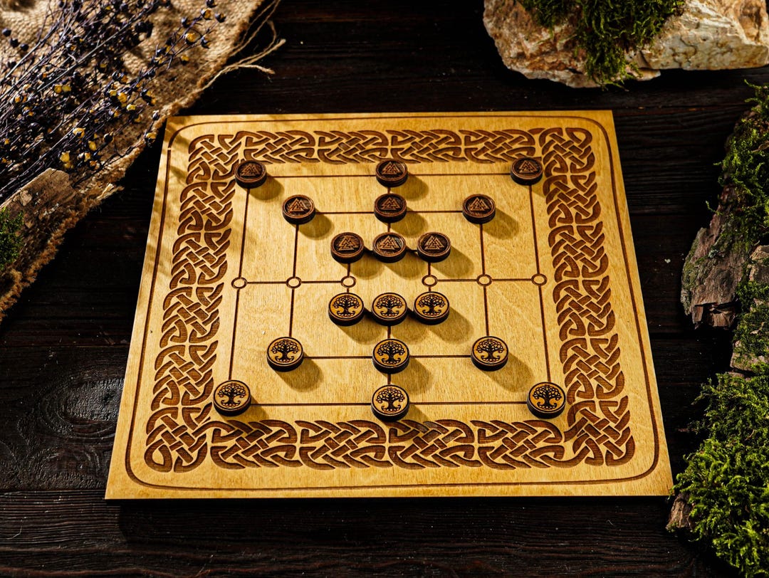 Mill Board Game, Nine Mens Morris Game, Celtic Board Game, Medieval ...