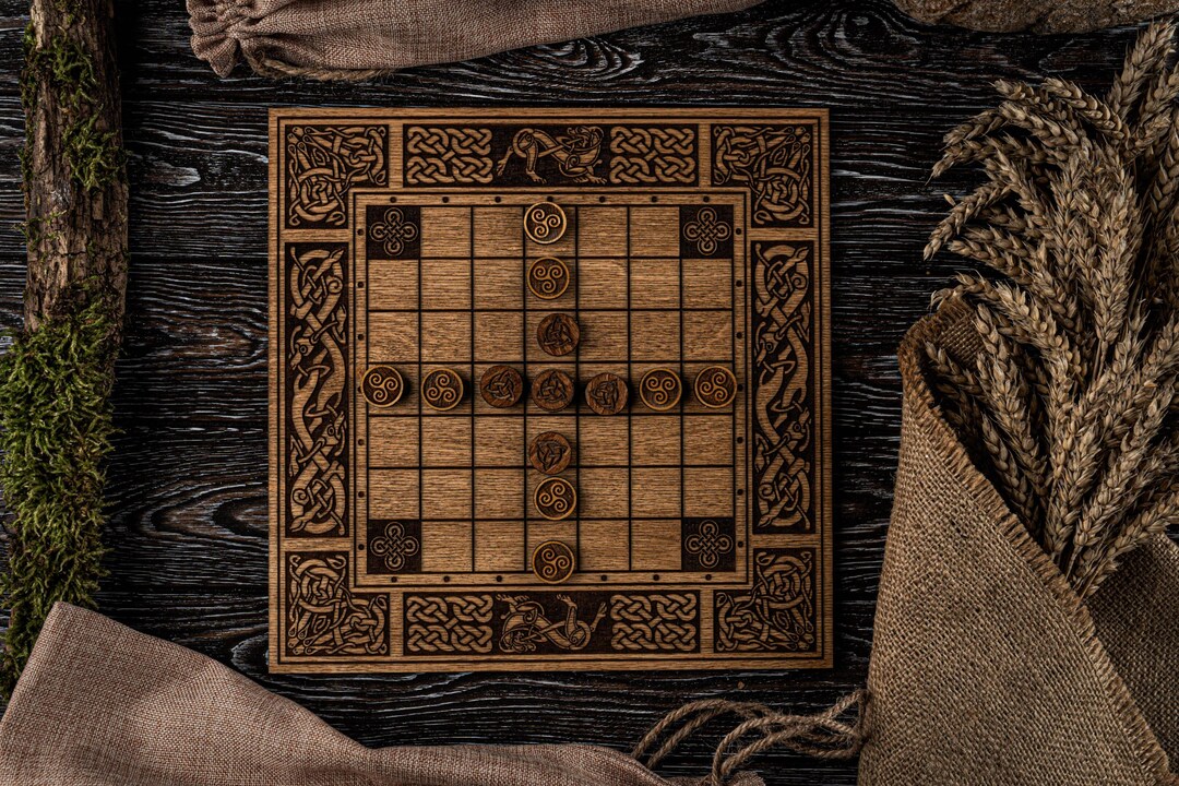 Brandubh Board Game, Irish Board Game, Tafl Board Game, Ancient Game ...