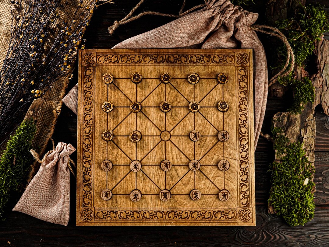 Alquerque Board Game, Alquerque Medieval Game, Historic Board Game, Two ...
