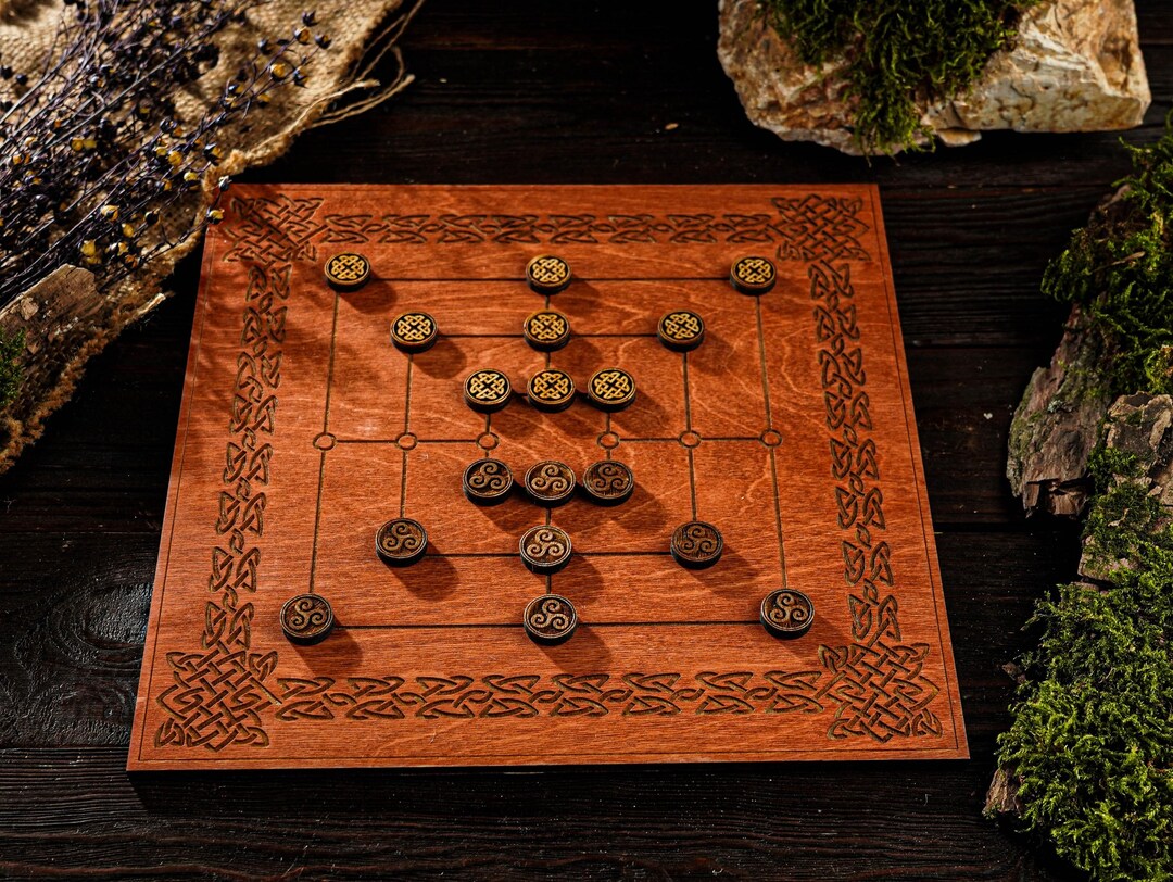 Cowboy Checkers, Nine Mans Morris Board Game, Mill Game, Handmade Game ...