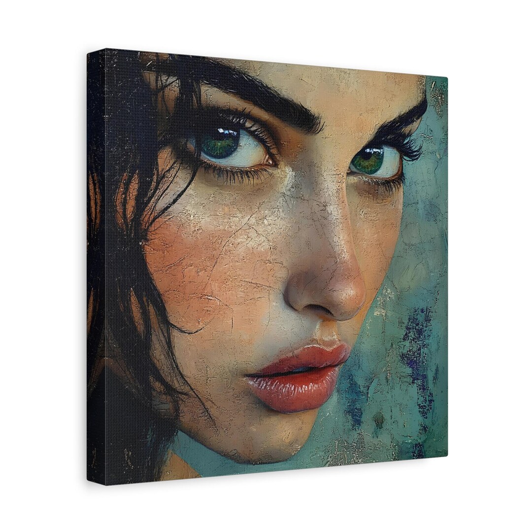 Woman Portrait Wall Art, Neutral Female Face Artwork, Modern Collage ...