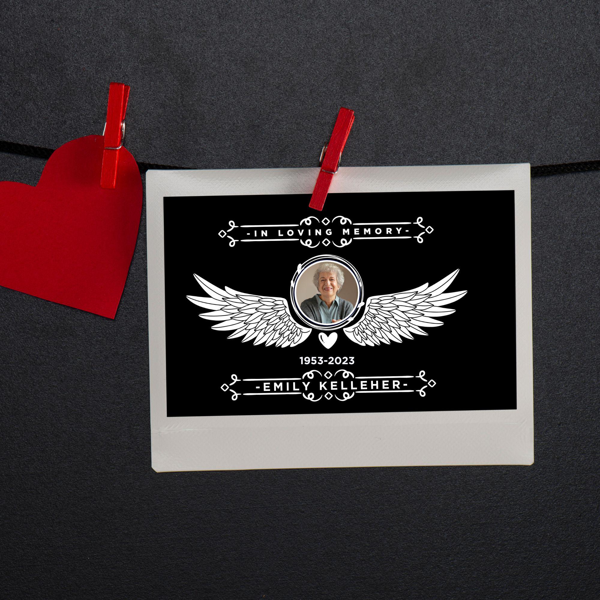 Funeral SVG, Memorial SVG, Angel Wings Svg, in Loving Memory SVG ...