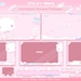 Animated Pink Cat Stream Overlay Pack: Twitch, Youtube, Vtuber (digital ...
