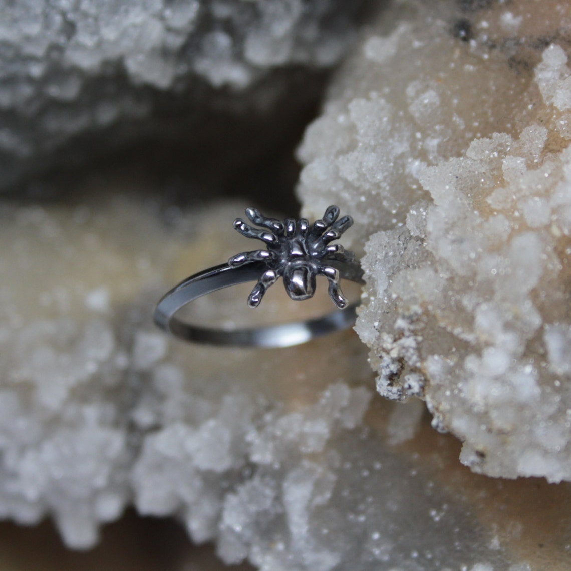 Spooky Sterling Silver Spider Ring. Sterling Silver Arachnid - Etsy