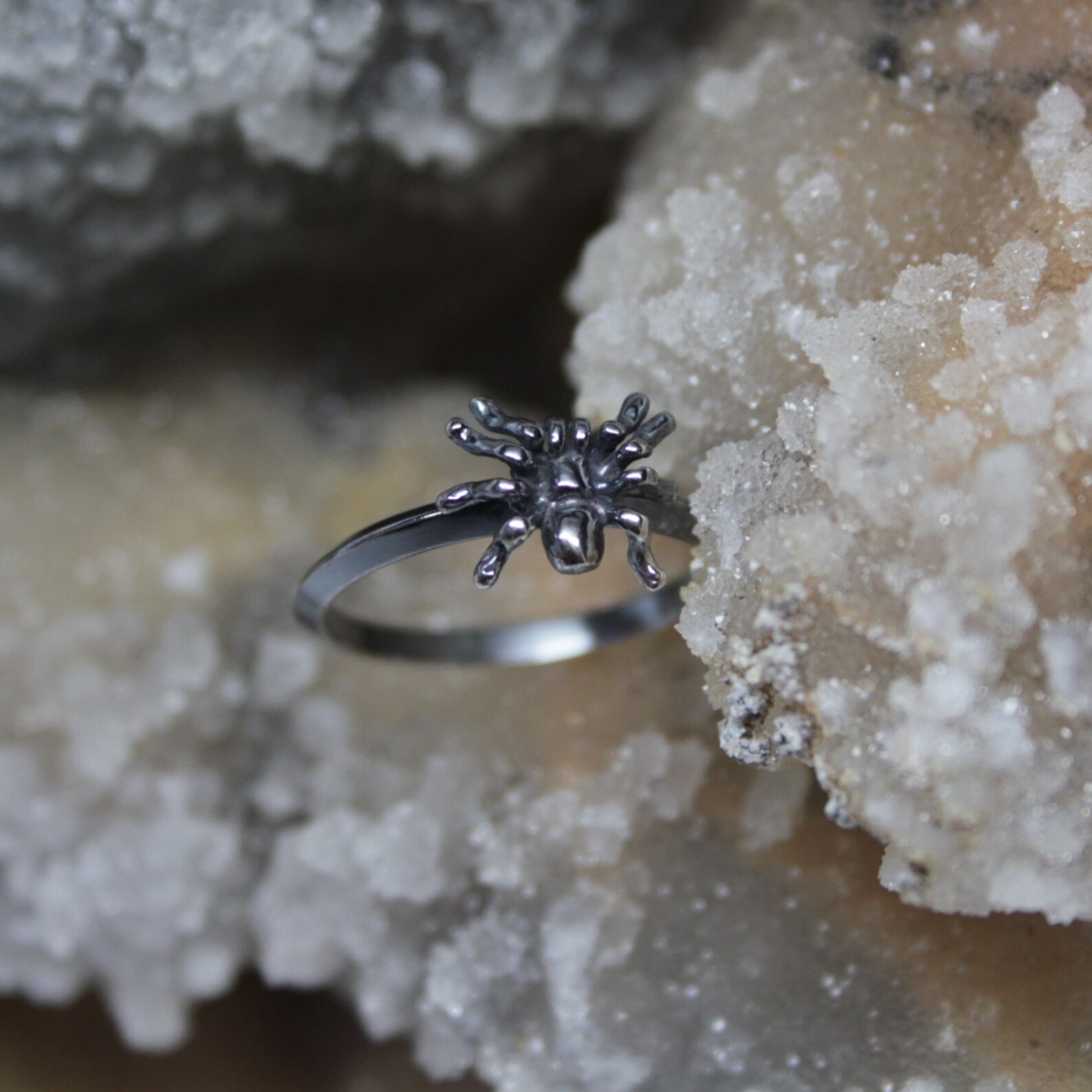 Spooky Sterling Silver Spider Ring. Sterling Silver Arachnid - Etsy
