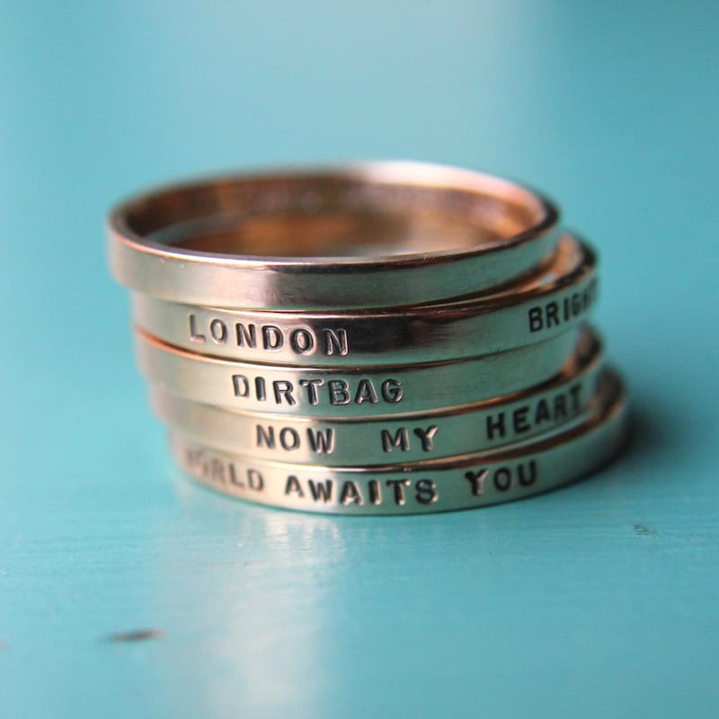 Custom Stamped Ring - Etsy