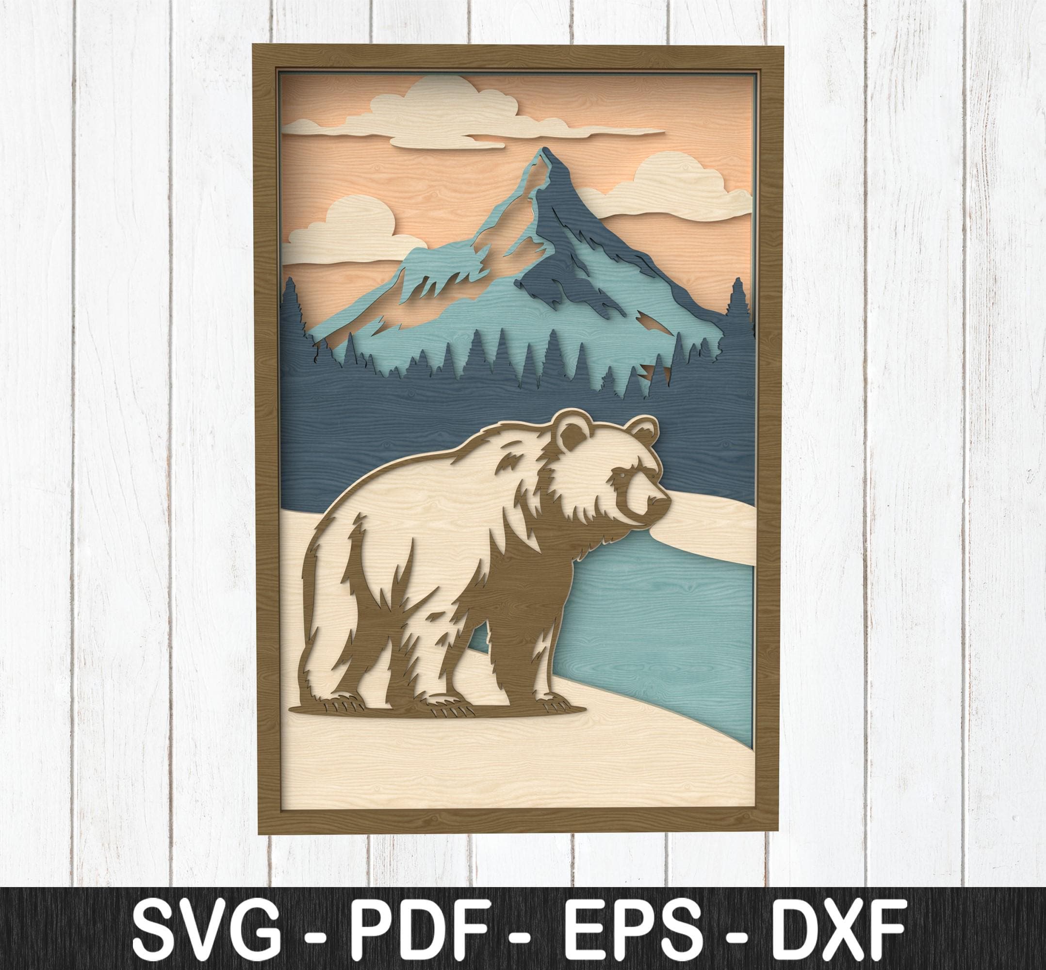 Layered Forest Animals SVG Bundle – 3D Multilayer Laser Cut Files for ...