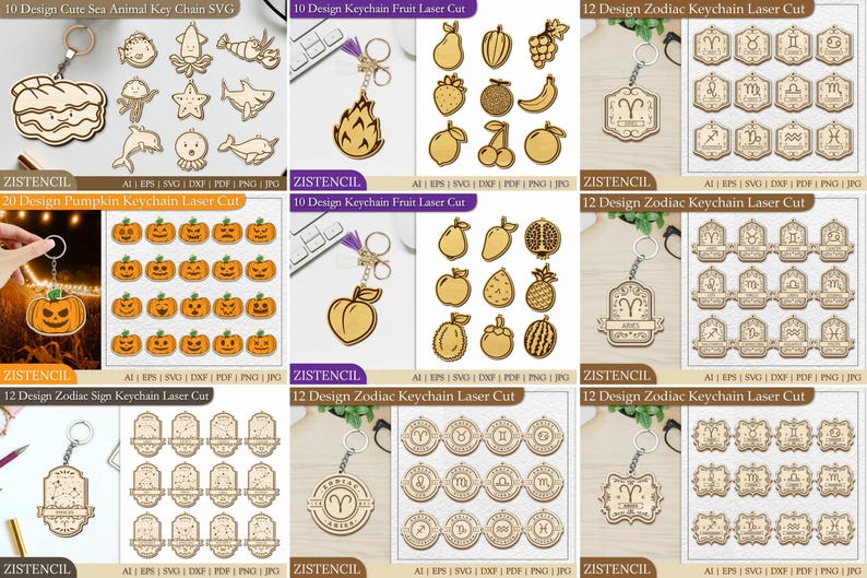 550+ Laser Cut Keychain Designs – Mega SVG Bundle (digital Download) - Etsy