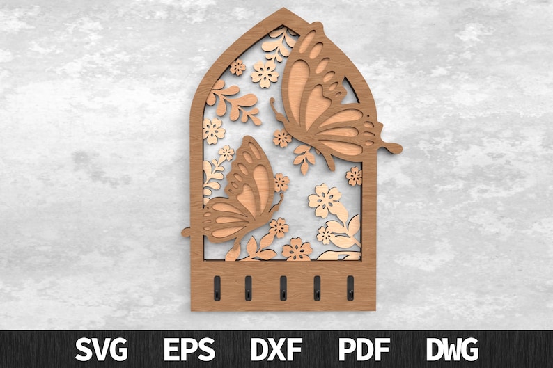 Laser Cut Key Holder SVG Bundle: Rustic Home Decor Files - Etsy