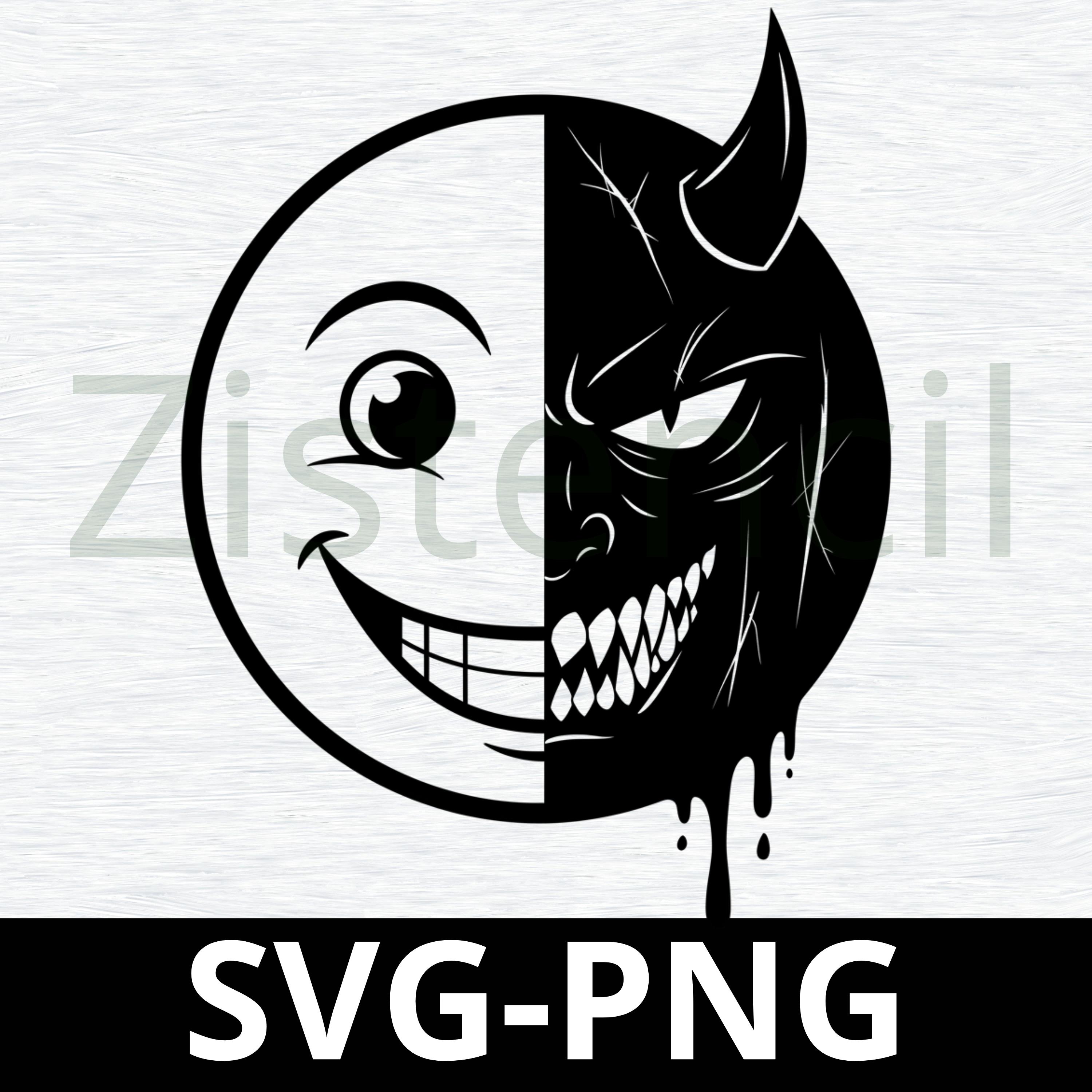Dripping Smiley Face Svg , Scary Face SVG, Groovy Face, Halloween Svg ...