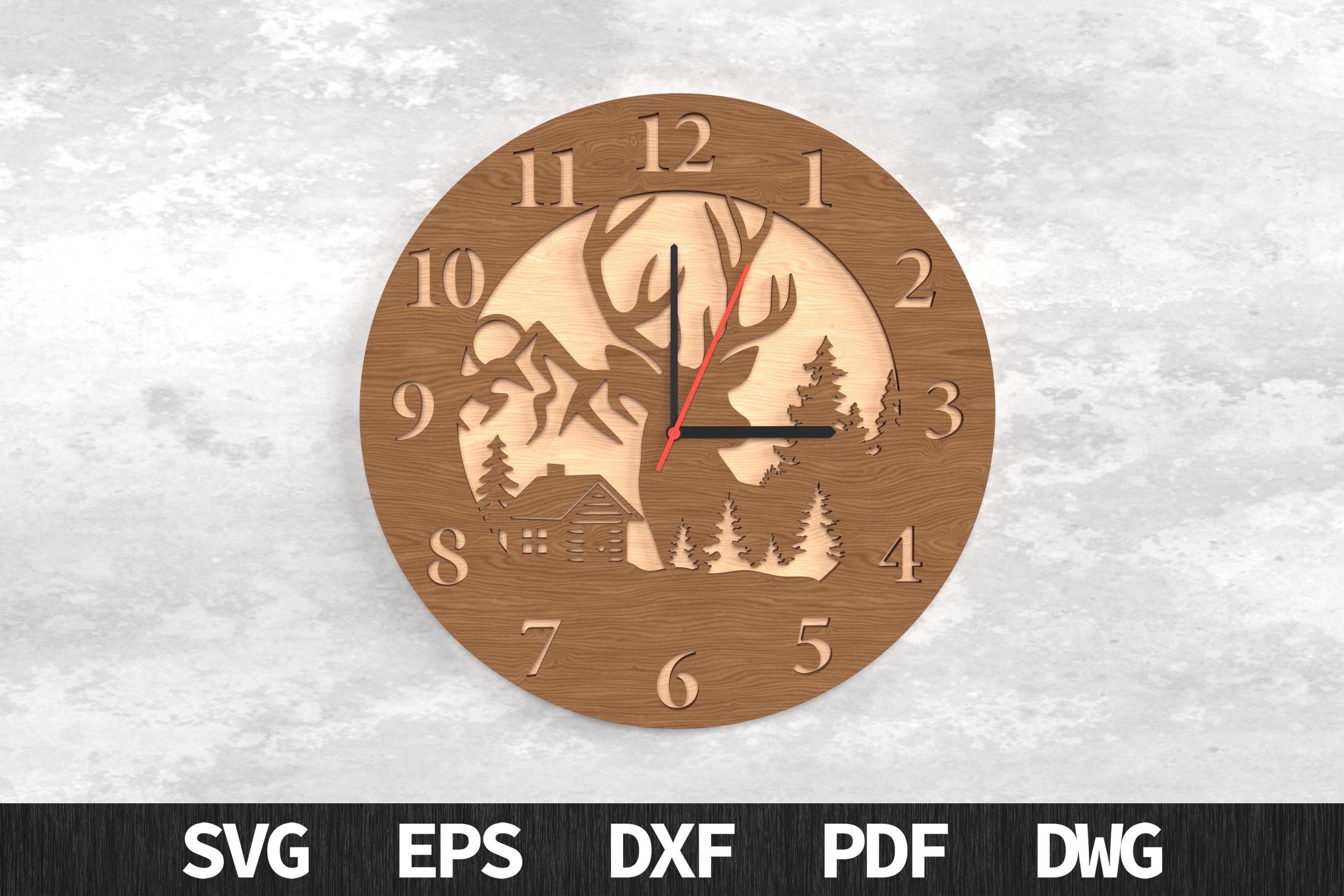 Laser Cut Clock Svg Bundle, Animal Wall Clock Svg | Bird, Owl, Snail ...