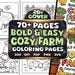 Cozy Farm Coloring Pages, 70 Cute, Easy, Bold, Cozy, Comfy and Relaxing ...