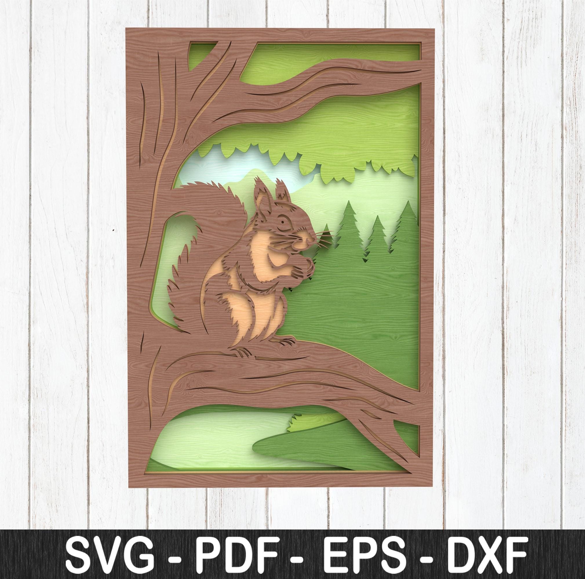 Layered Forest Animals SVG Bundle – 3D Multilayer Laser Cut Files for ...