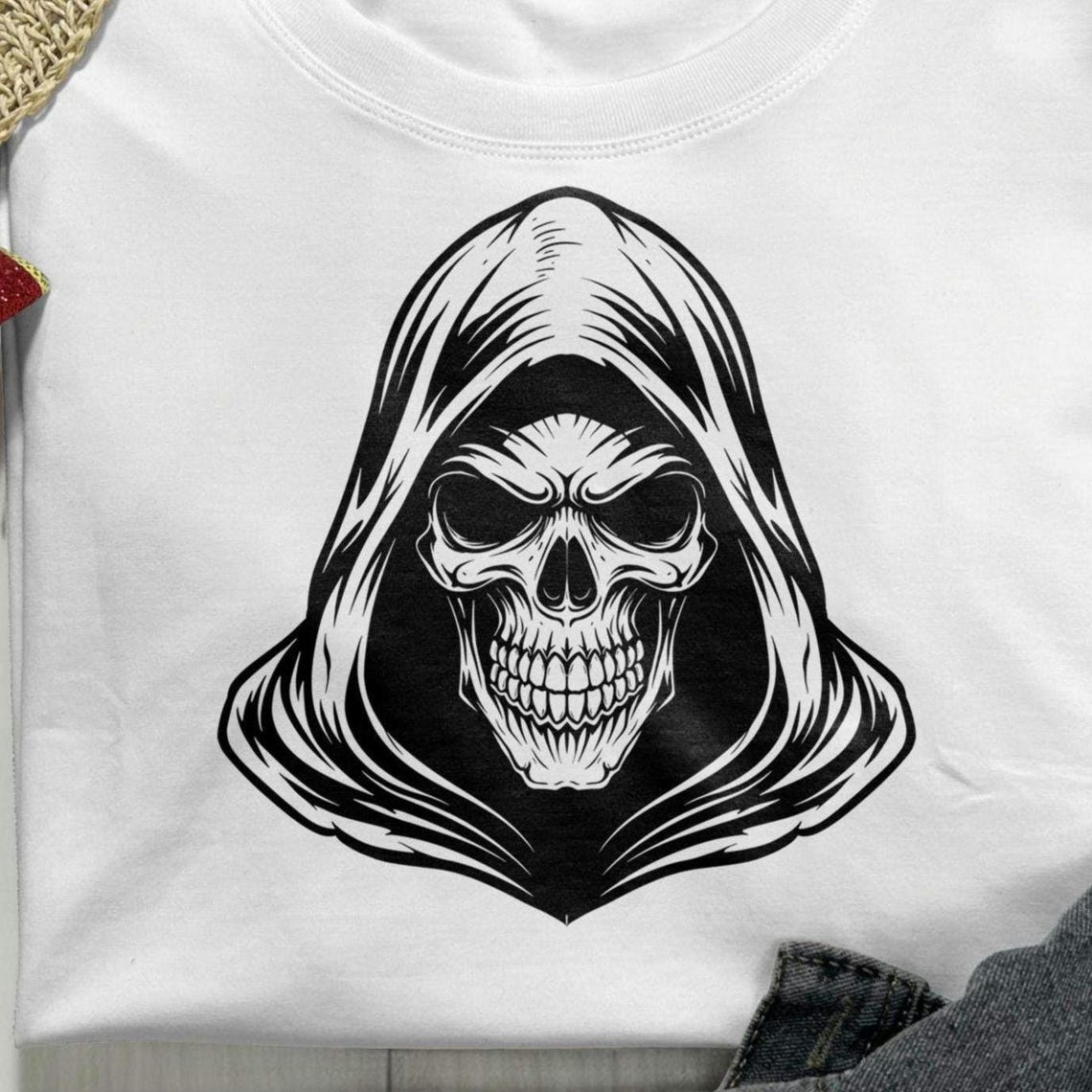 Grim Reaper Skeleton Cut Files Bundle | Grim Reaper Finger Skull Vector ...