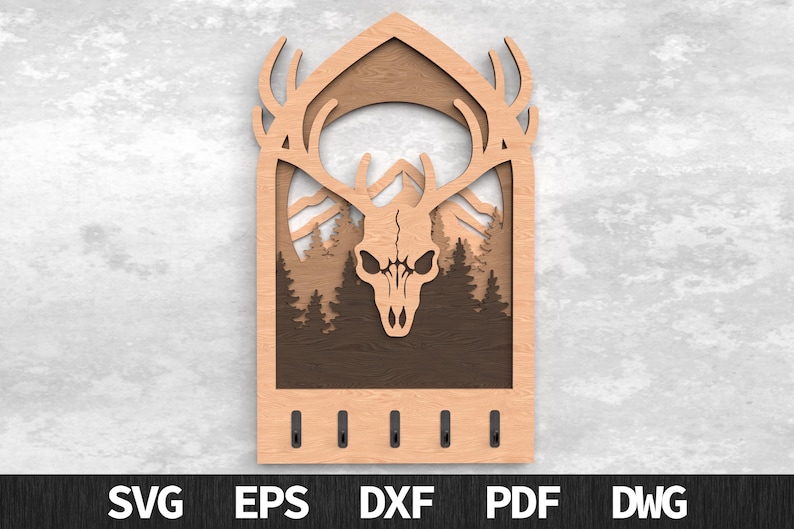 Laser Cut Key Holder SVG Bundle: Rustic Home Decor Files - Etsy