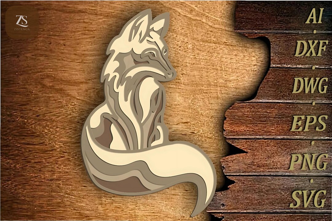 Fox Multilayer 3D Svg/fox 3D Mandala/laser Cutting Files/ Multilayer ...