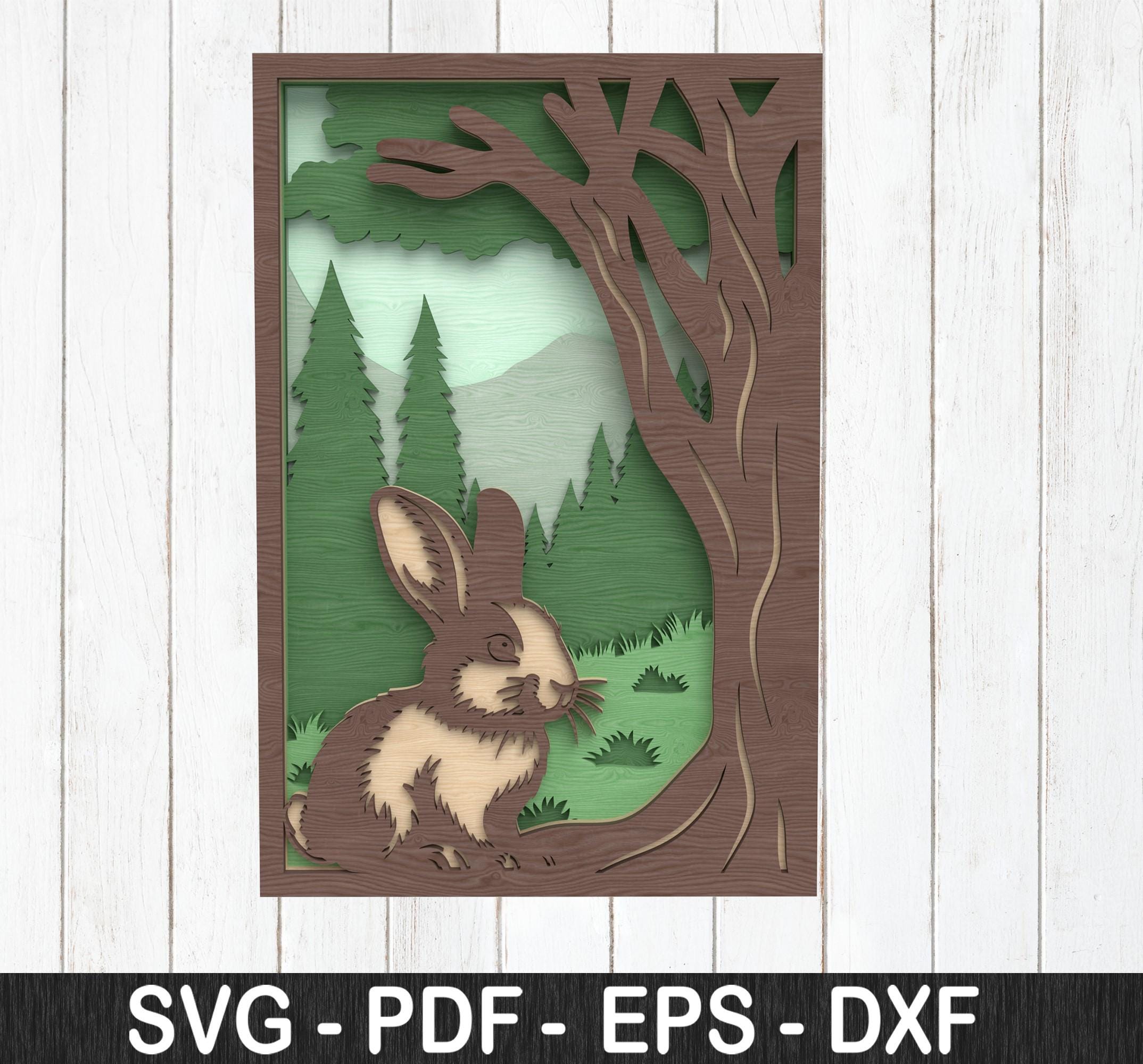 Layered Forest Animals SVG Bundle – 3D Multilayer Laser Cut Files for ...