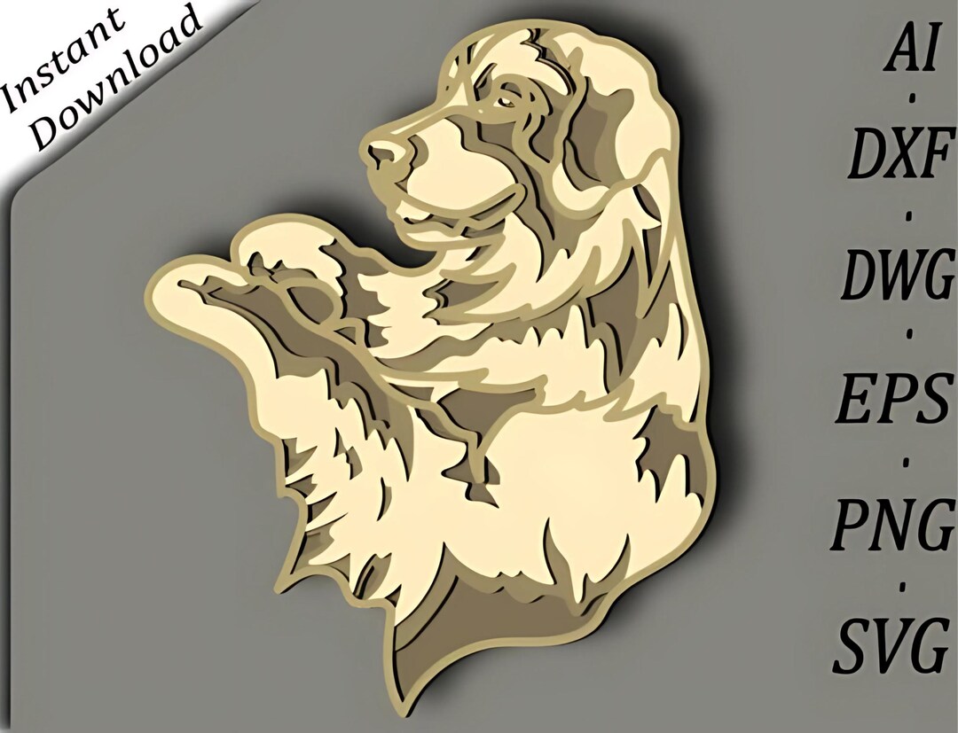 Golden Retriever 3D Layered SVG: Dog Wall Art (digital Download) - Etsy