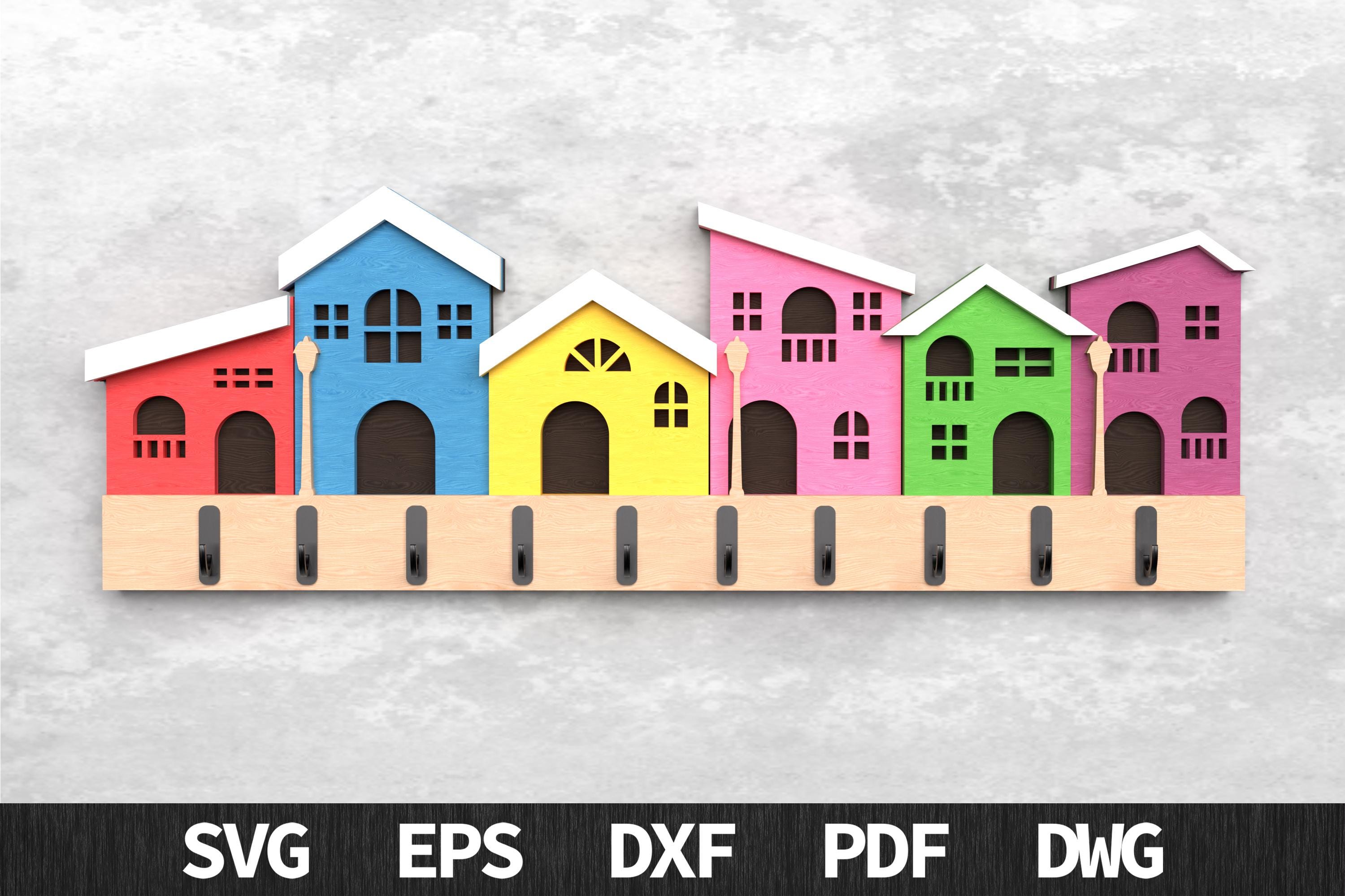 Laser Cut Key Holder SVG Bundle | Rustic Wall Decor | Deer, Dog ...