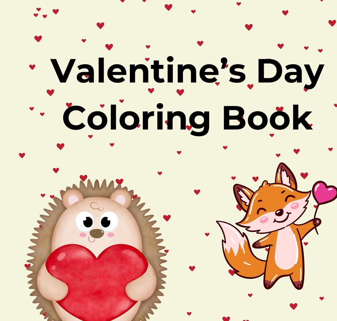Valentine's Day Coloring Book for Kids: Easy Beginner Valentine's Day ...