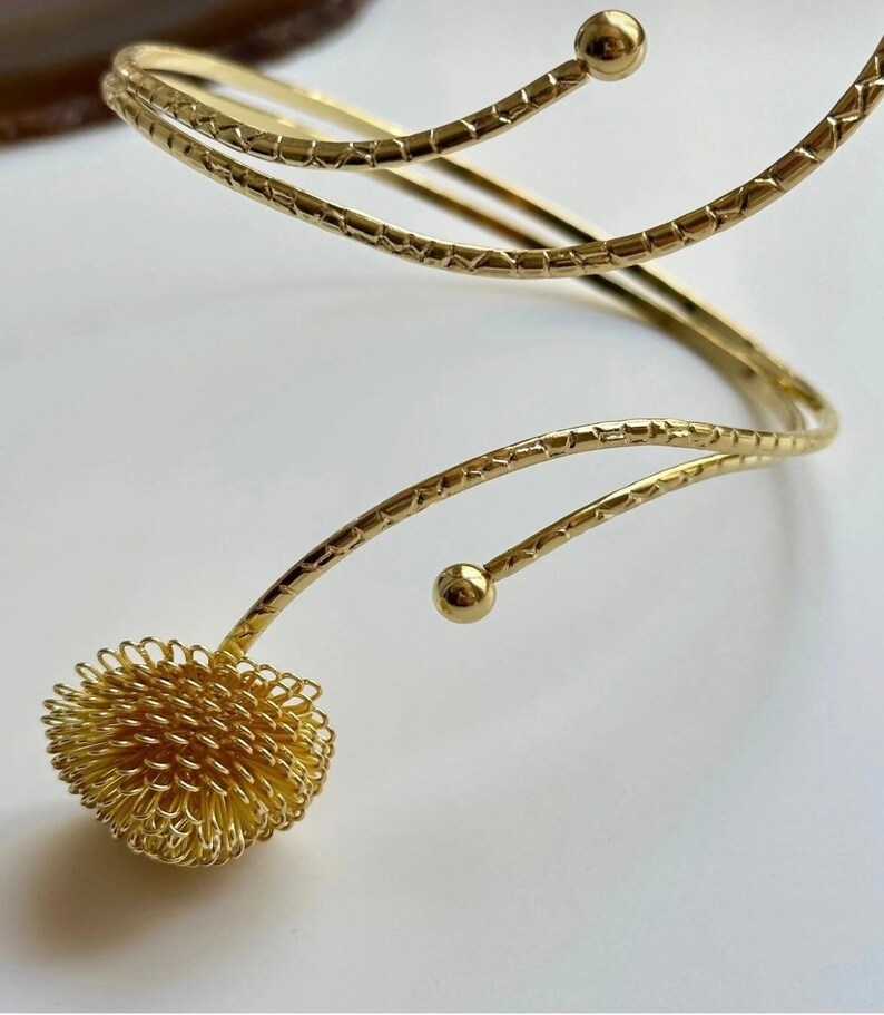 Sun Arm Cuff – Adjustable Gold Upper Arm Bracelet – Hellenistic Style ...