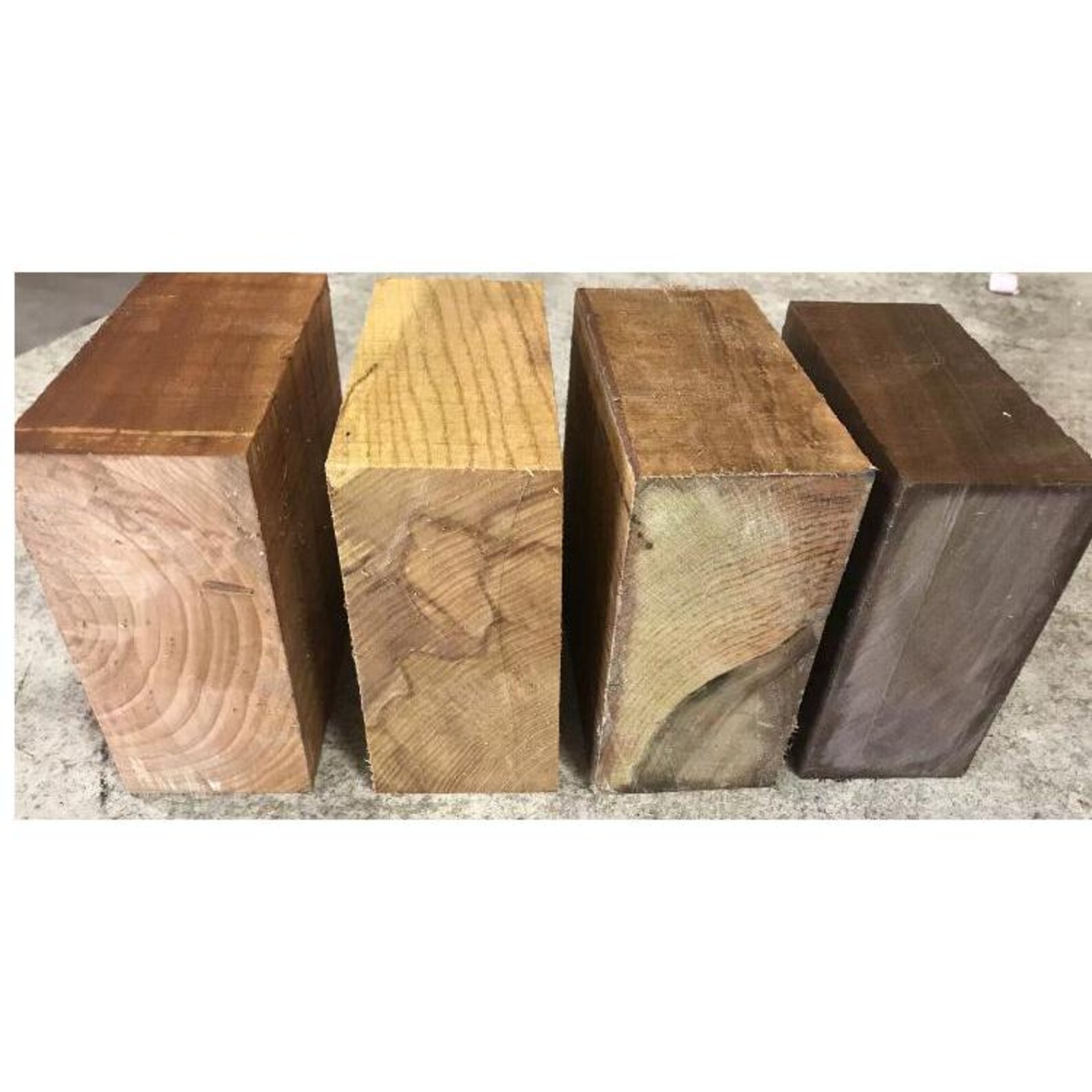 6” X 6” X 3” Wood Bowl Blanks Variety Pack Walnut Cherry Ash Soft Maple ...