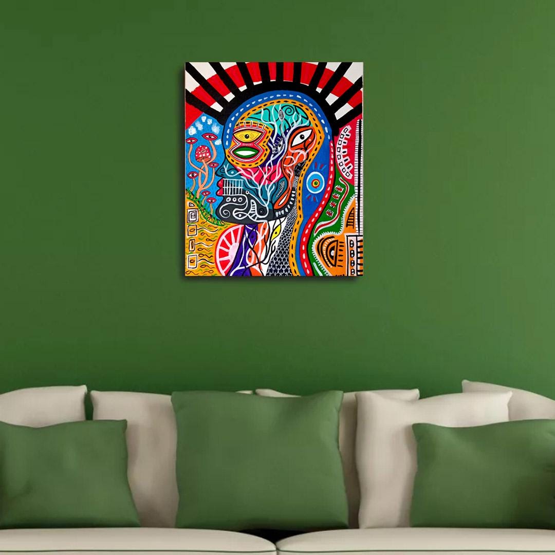 Titulo: "Anatomia Fungi" Pintura en acrilico sobre tela, canvas. - Etsy ...