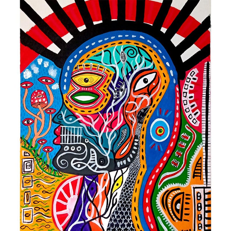 Titulo: "Anatomia Fungi" Pintura en acrilico sobre tela, canvas. - Etsy ...