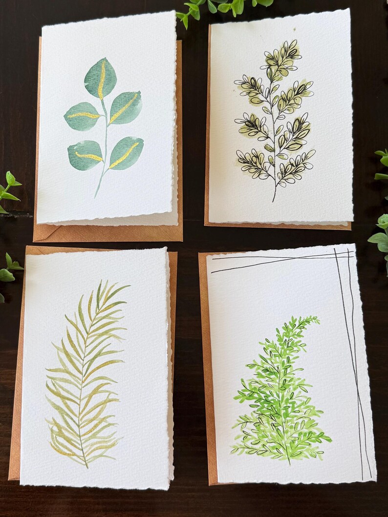 Hand-painted Assorted Watercolor Note Cards - Etsy