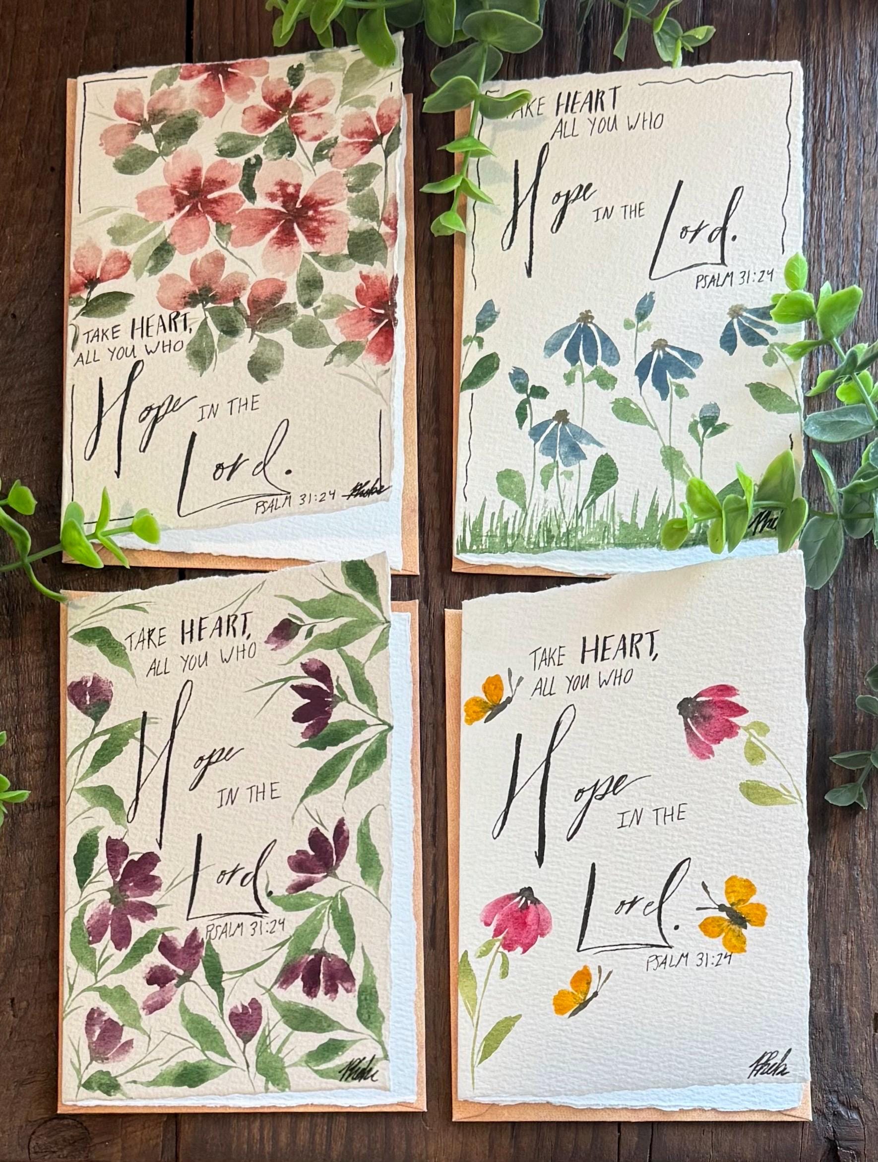Hand-painted Assorted Watercolor Note Cards - Etsy