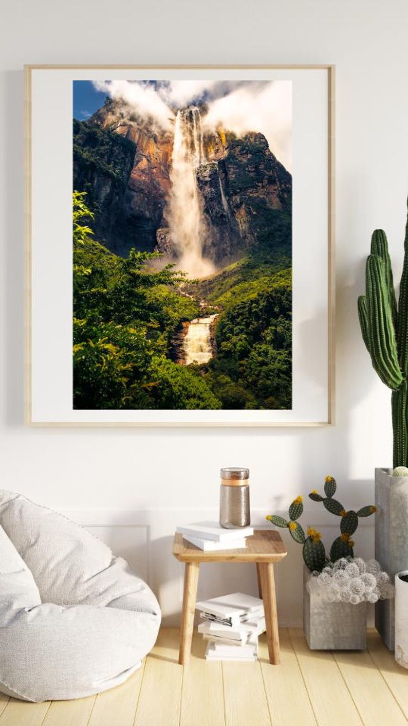 Angel Falls Wall Art – Venezuela Landscape Photography Print, Jungle ...