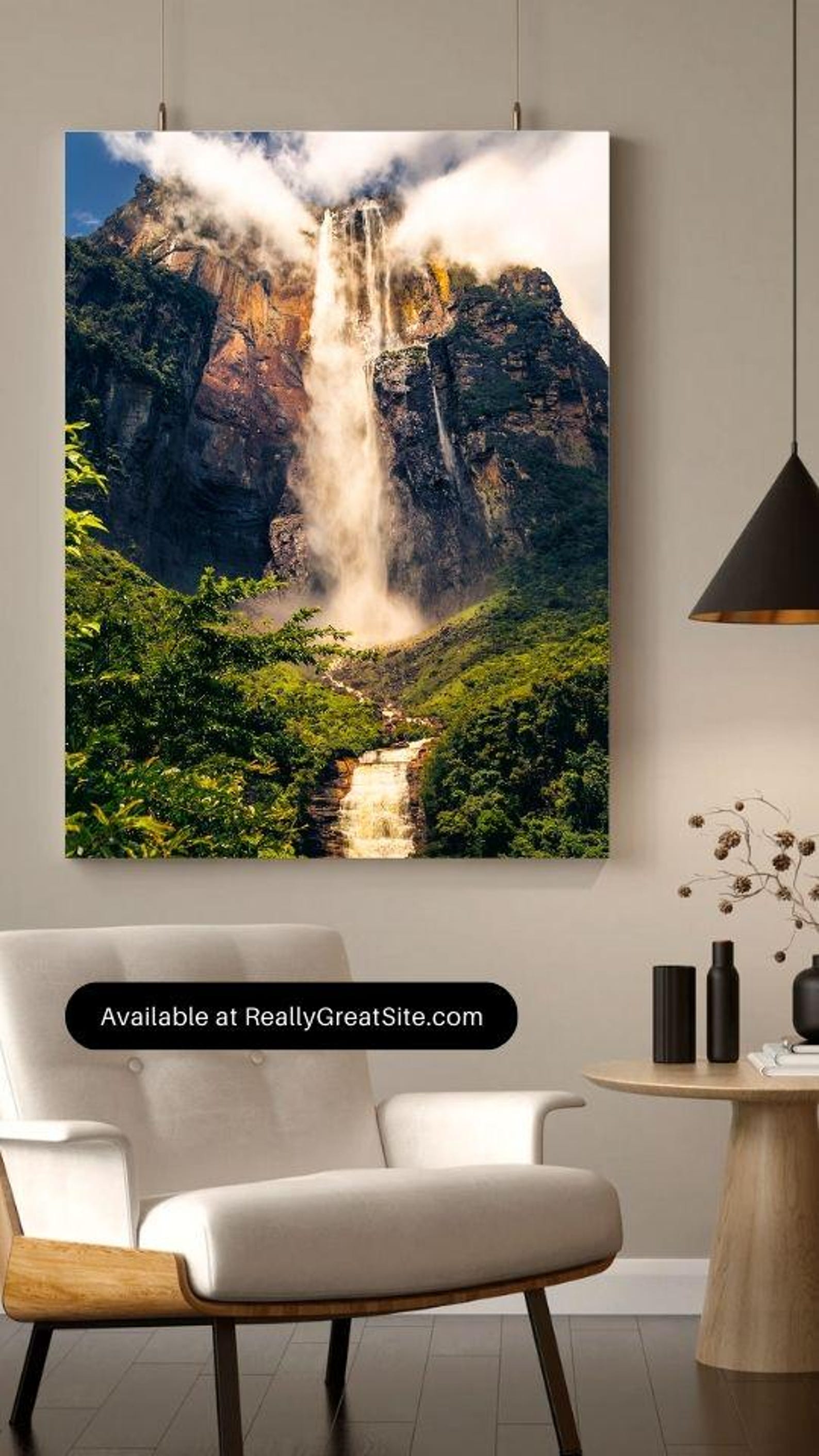 Angel Falls Wall Art – Venezuela Landscape Photography Print, Jungle ...