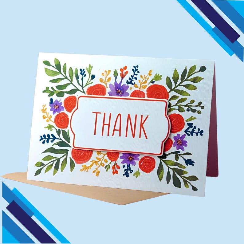 Delightful Gratitude Card for Expressing Thanks- Digital Thanks Cards ...