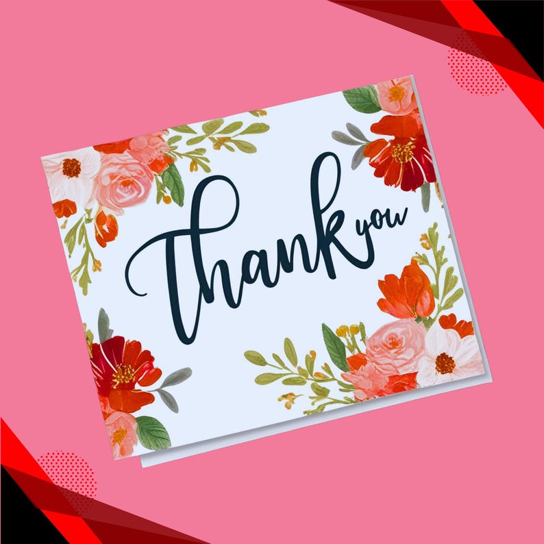 Delightful Gratitude Card for Expressing Thanks- Digital Thanks Cards ...