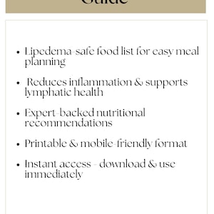 Lipedema-safe Foods Guide | Anti-inflammatory Diet for Lipedema ...