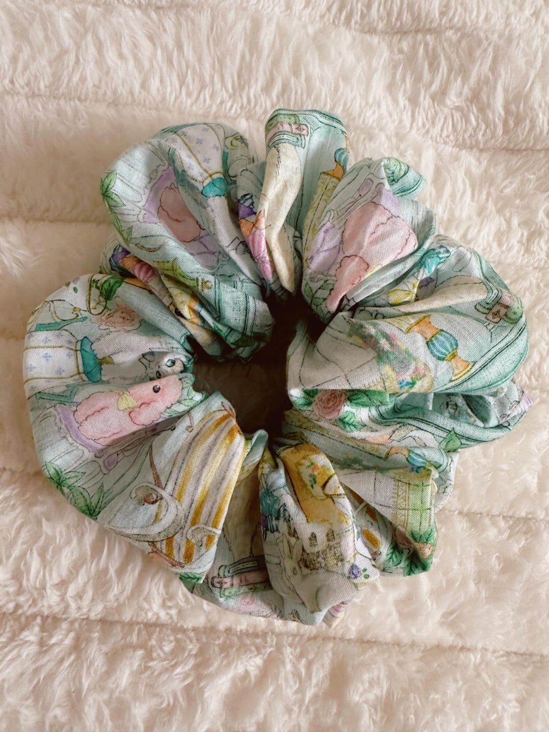 Pastel Cat Scrunchie: Jumbo Fairytale Hair Tie, Kawaii Hair Accessory ...